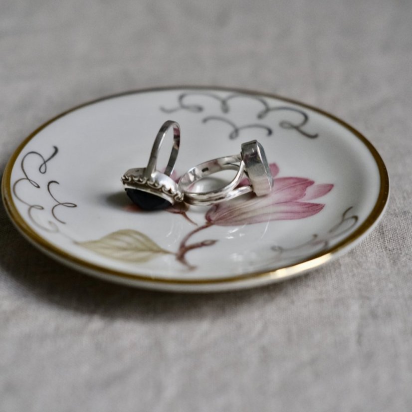 Mini talířek s květinou a zlatými kraji Bavaria 10,5cm x 10,5cm :: LAA ...